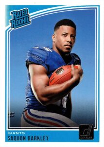 2018 panini donruss football #306 saquon barkley rookie card - rated rookie