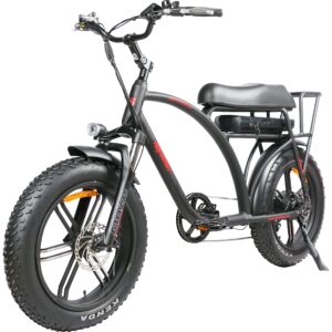 dj super bike 750w 48v 13ah power electric bicycle, matte black, led bike light, suspension fork and samsung battery