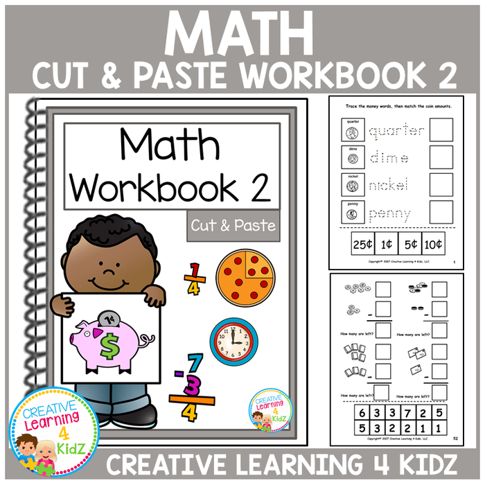 Cut and Paste Math Workbook 2 Special Education