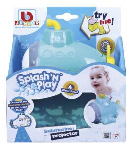 toysmith splash 'n play submarine projector bath toy,blue,small