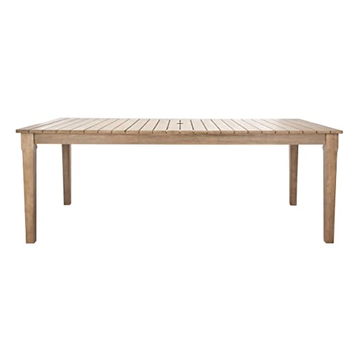 Safavieh CPT1017A Couture Dominica Natural Wooden Outdoor Patio Dining Table