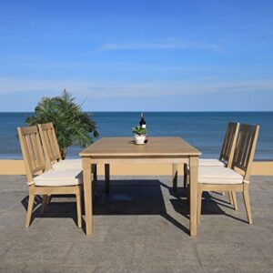 Safavieh CPT1017A Couture Dominica Natural Wooden Outdoor Patio Dining Table