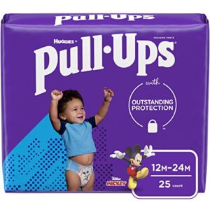 pull-ups boys' potty training pants training underwear size 3, 12-24m, 25 ct