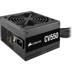 corsair cv series, cv550, 550 watt, 80+ bronze certified, fixed cable power supply (cp-9020210-na)