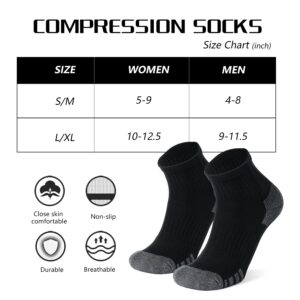 Iseasoo Copper Compression Socks for Men & Women Circulation-Ankle Plantar Fasciitis Socks Support for Athletic Running