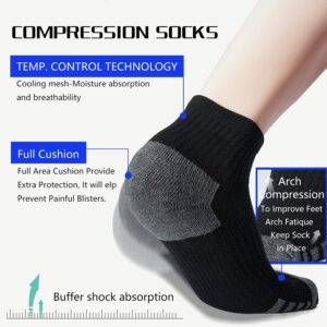 Iseasoo Copper Compression Socks for Men & Women Circulation-Ankle Plantar Fasciitis Socks Support for Athletic Running