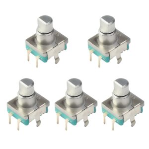 fielect 5pcs ec11 rotary encoder code switch 10mm shaft digital potentiometer 7 pins