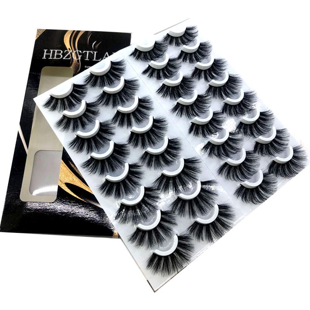 NEW 16 pairs 8-25mm fake Eyelashes 100% Mink Eyelashes Mink Lashes Natural Dramatic Volume Eyelashes Extension False Eyelashes (3DF001)