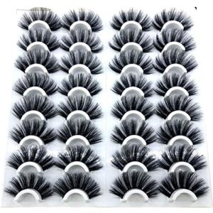 NEW 16 pairs 8-25mm fake Eyelashes 100% Mink Eyelashes Mink Lashes Natural Dramatic Volume Eyelashes Extension False Eyelashes (3DF001)