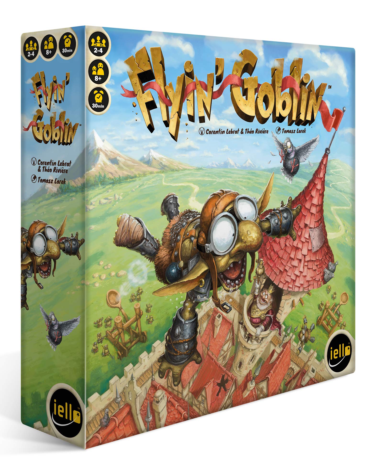 IELLO: Flyin' Goblin, Strategy Board Game, Perfect Mix of Humor Skill, Risk Taking and Tactics, 2 to 4 Players, 30 Minute Play Time, for Ages 8 and Up