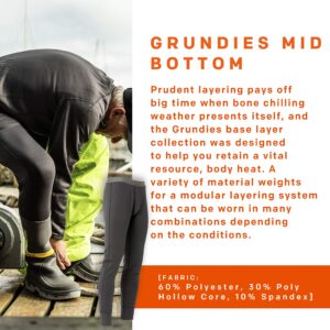 Grundens Men’s Grundies Mid Bottom | Base Layer, Anti-Odor, Anchor, Medium