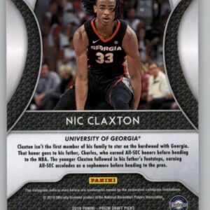 Nicolas Claxton 2019-20 Panini Prizm Draft #31 RC NM-MT Basketball NBA