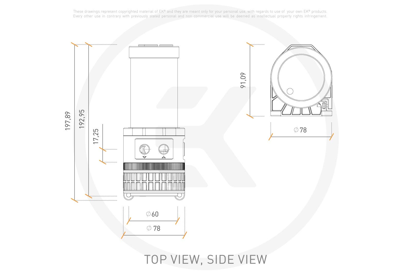 EKWB EK-Quantum Kinetic TBE 200 D5 PWM Pump-Reservoir Combo, D-RGB, Plexi