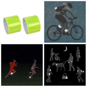 HEQUSigns 20 Pcs Reflector Snap Bands Fluorescent Slap Armbands Reflector Strips High Visibility Slap Safety Bands for Children Adults Boys and Girls When Cycling Running Jogging