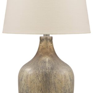 Signature Design by Ashley Mari Contemporary 27.75" Mercury Glass Table Lamp, Gray & Gold