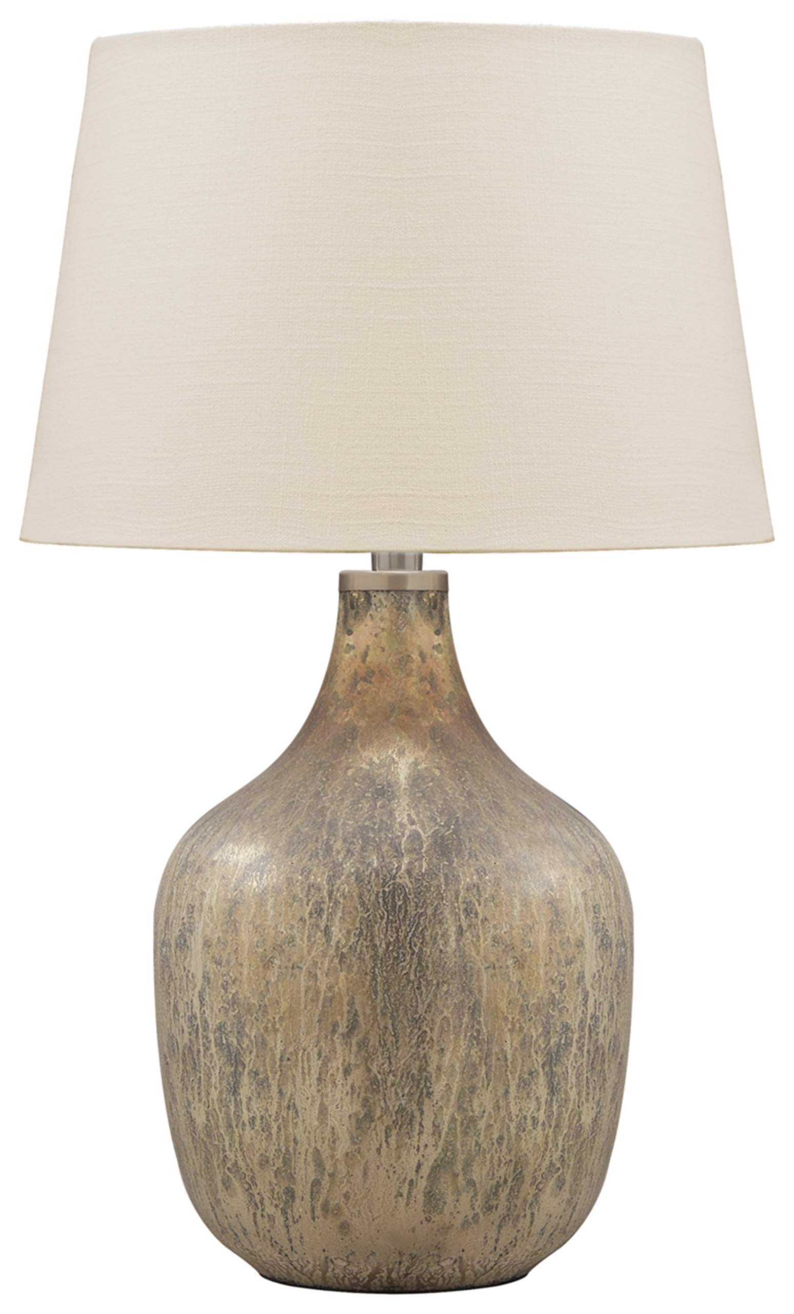 Signature Design by Ashley Mari Contemporary 27.75" Mercury Glass Table Lamp, Gray & Gold