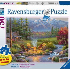 Ravensburger Riverside Livingroom 750 Piece Large Pieces Jigsaw Puzzle for Adults - 16445 -Every Piece is Unique, Softclick Technology Means Pieces Fit Together Perfectly