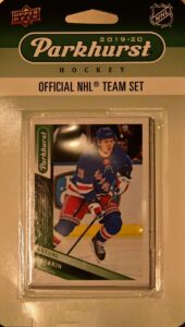 new york rangers 2019 2020 upper deck factory sealed 10 card team set featuring rookie card #300 of kaapo kakko, the rangers top draft pick and #2 overall