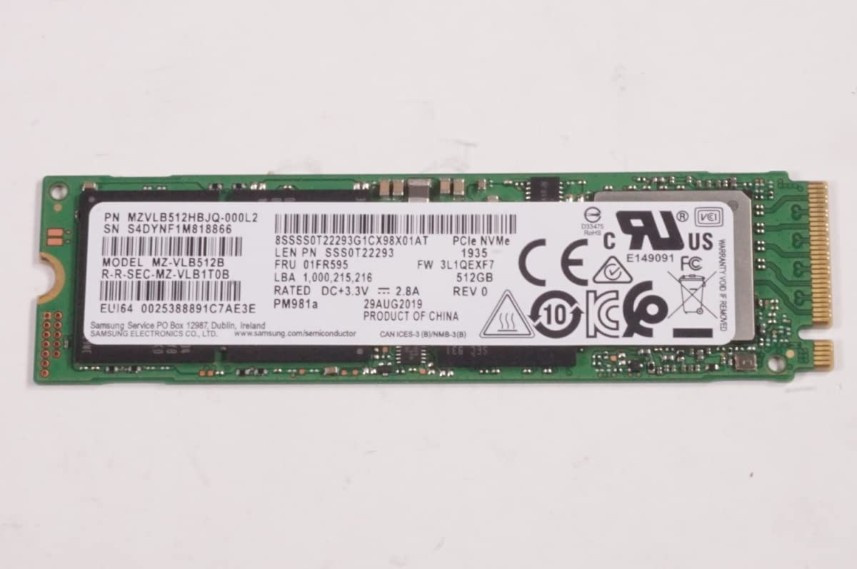 FMB-I Compatible with 01FR595 Replacement for 512GB M.2 2280 PCIE NVME SSD Drive 81Q9002GUS Yoga C940-14IIL