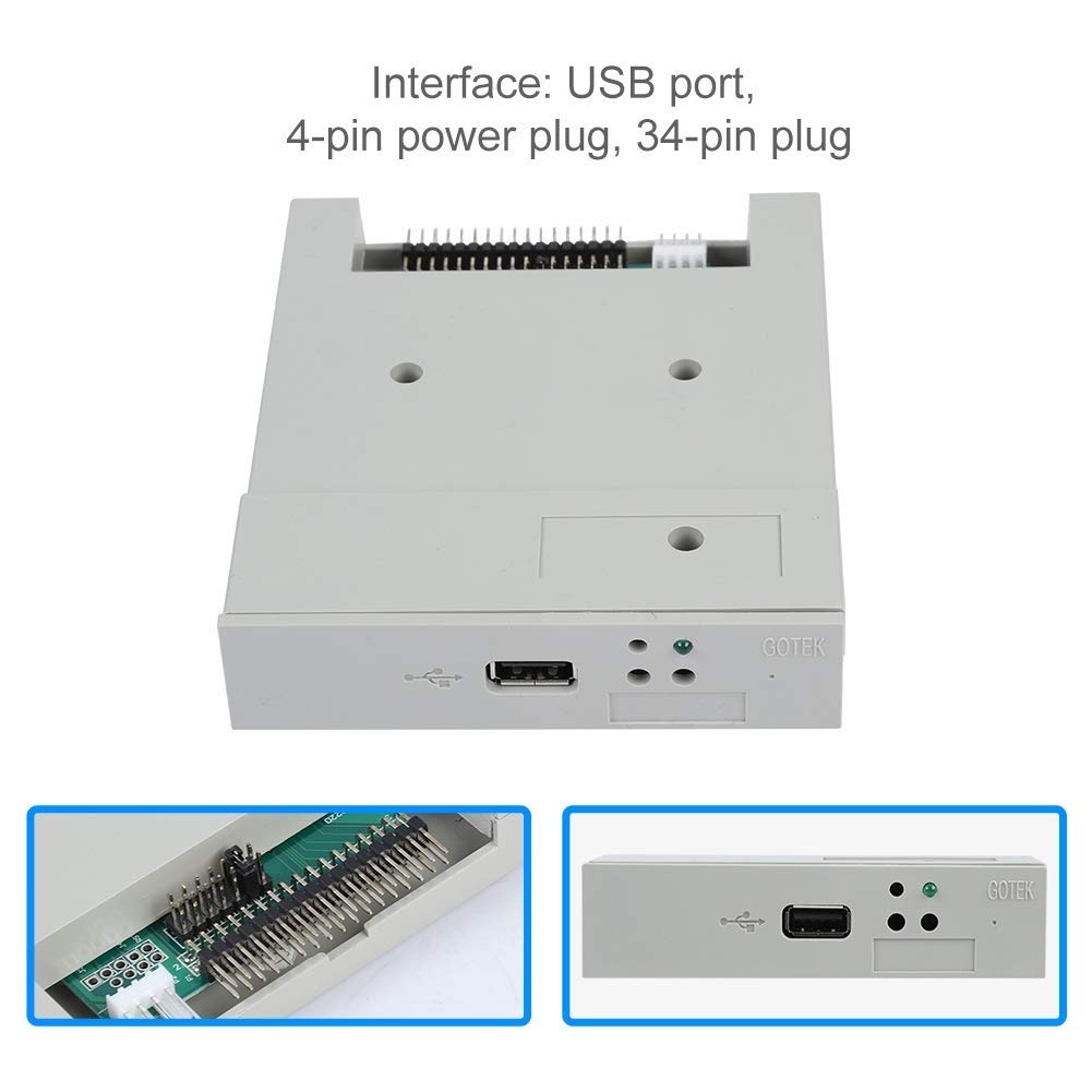 1.44MB USB SSD Floppy Drive, 3.5In Floppy Emulator, Floppy Drive Emulator, Floppy Disk, Suitable for 1.44MB Floppy Disk Drive Industrial Control Equipment