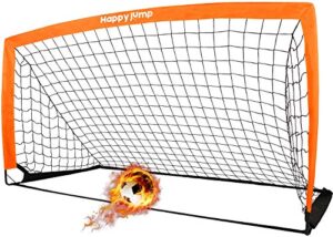 happy jump soccer goal soccer net for kids backyard 6.6x3.3 ft, 1 pack