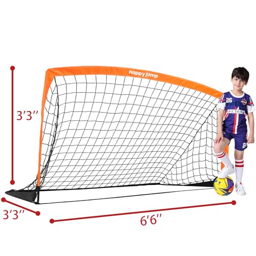 Happy Jump Soccer Goal Soccer Net for Kids Backyard 6.6x3.3 FT, 1 Pack