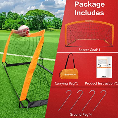 Happy Jump Soccer Goal Soccer Net for Kids Backyard 6.6x3.3 FT, 1 Pack