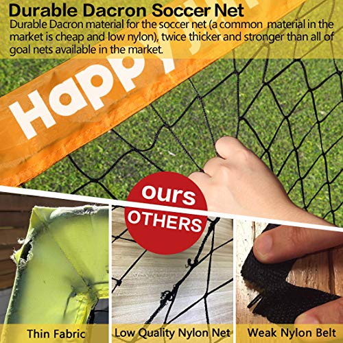 Happy Jump Soccer Goal Soccer Net for Kids Backyard 6.6x3.3 FT, 1 Pack