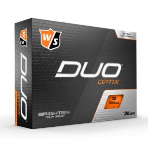 wilson staff duo optix golf ball - orange