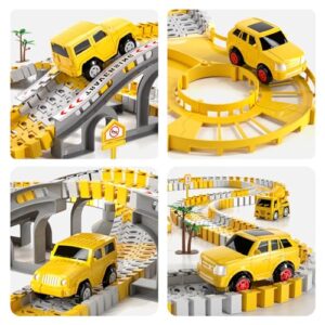 iHaHa Toddler Boy Toys 236 PCS Race Tracks Toys Gifts for 3 4 5 Year Old Boys Kids, 3 4 5 6 Year Old Boys Toys, Construction Toys for Boys Age 3-5 4-6 5-7