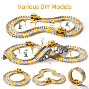 iHaHa Toddler Boy Toys 236 PCS Race Tracks Toys Gifts for 3 4 5 Year Old Boys Kids, 3 4 5 6 Year Old Boys Toys, Construction Toys for Boys Age 3-5 4-6 5-7