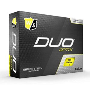 wilson staff duo optix golf ball - yellow