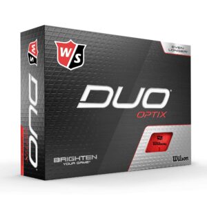 wilson staff duo optix golf ball - red