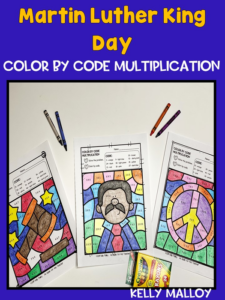 martin luther king multiplication color by number