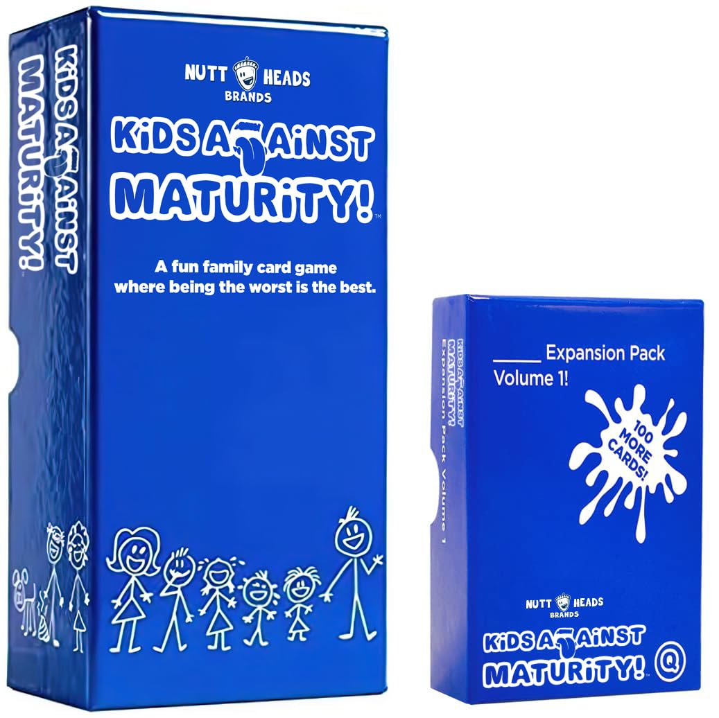 Kids Against Maturity: Card Game for Kids and Family, Super Fun Hilarious for Family Party Game Night, Combo Pack with Expansion #1