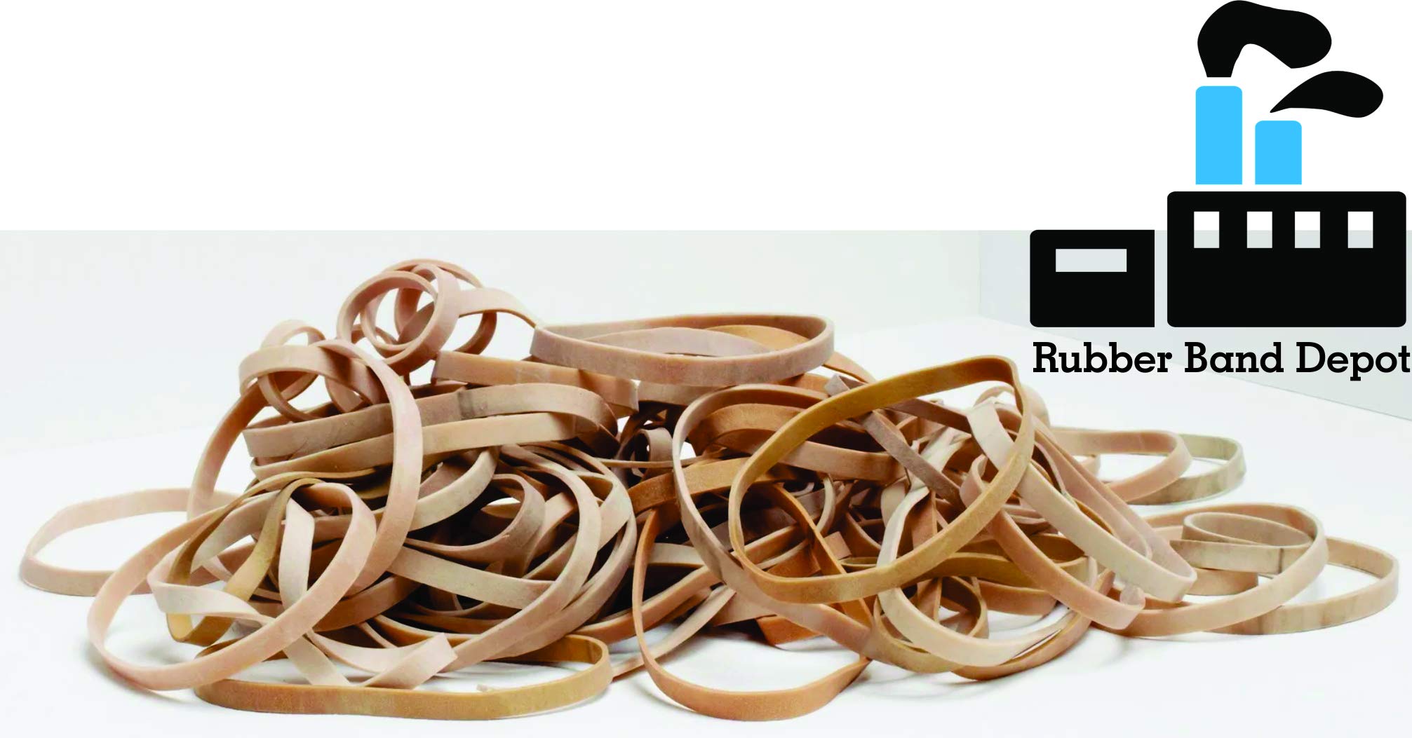 Rubber Bands, Rubber Band Depot, Size #19, Approximately 335 Rubber Bands Per Bag, Rubber Band Measurements: 3-1/2" x 1/16'' - 1/4 Pound Bag