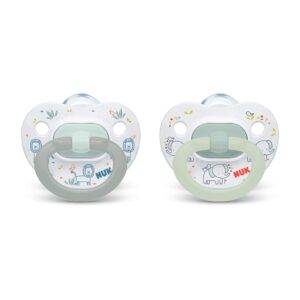 nuk orthodontic pacifiers, boy, 0-6 months, blue (pack of 2)