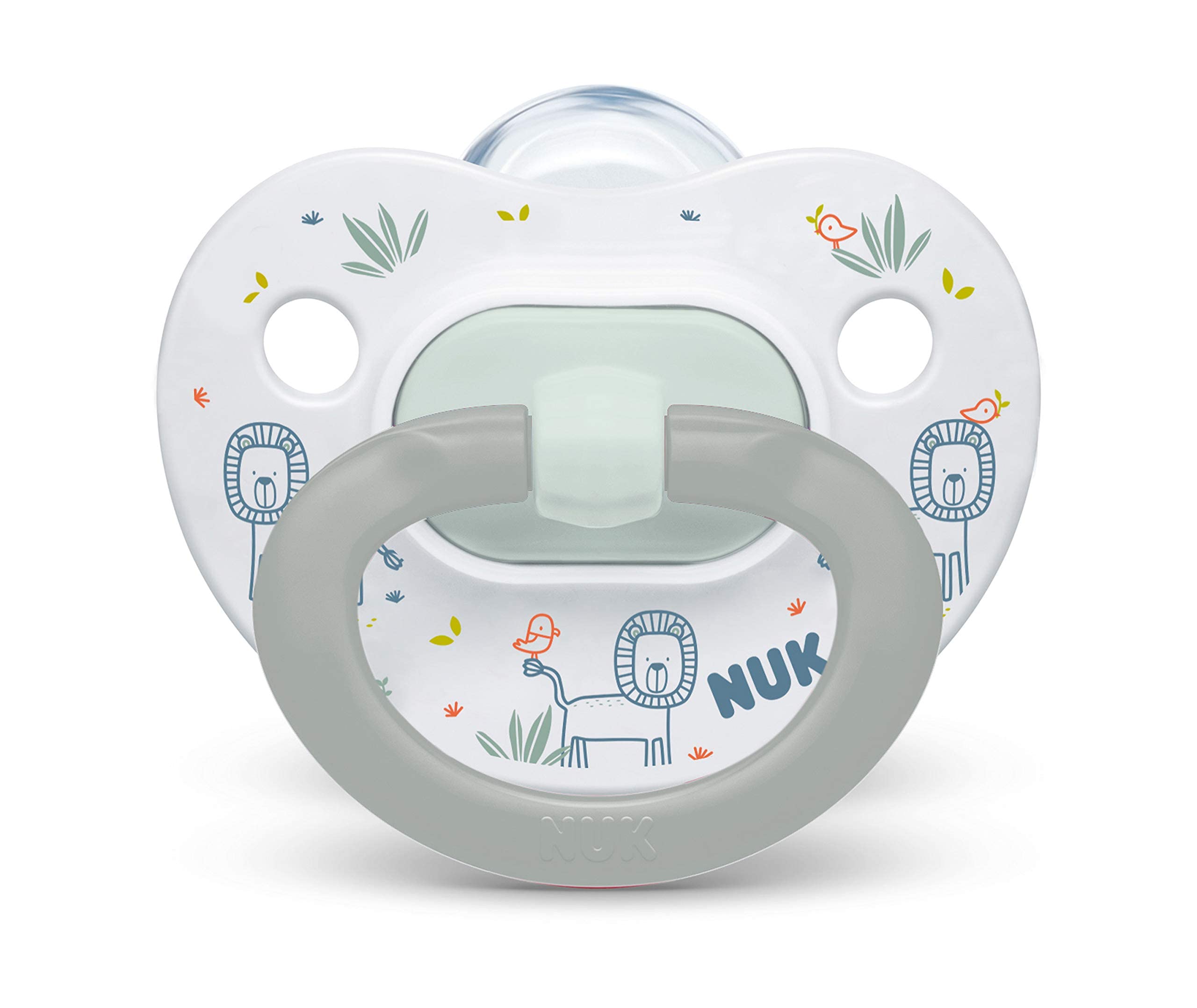 NUK Orthodontic Pacifiers, Boy, 0-6 Months, Blue (Pack of 2)