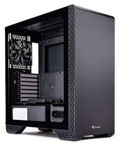 thermaltake s300 tempered glass edition atx mid-tower computer case with 120mm rear fan pre-installed ca-1p5-00m1wn-00