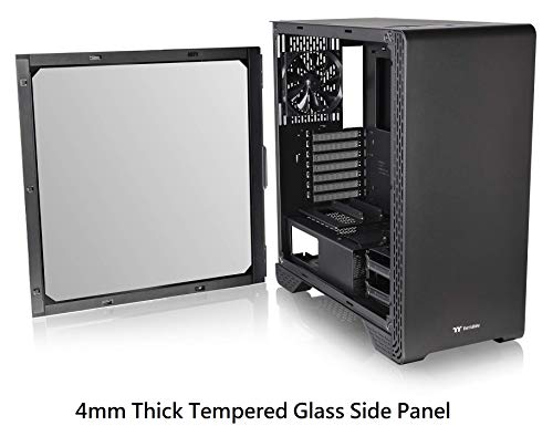 Thermaltake S300 Tempered Glass Edition ATX Mid-Tower Computer Case with 120mm Rear Fan Pre-Installed CA-1P5-00M1WN-00