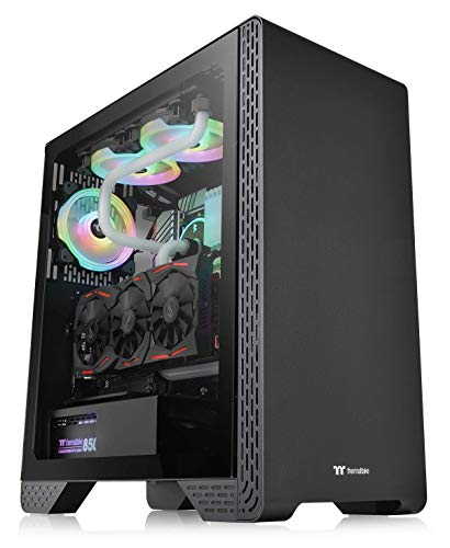 Thermaltake S300 Tempered Glass Edition ATX Mid-Tower Computer Case with 120mm Rear Fan Pre-Installed CA-1P5-00M1WN-00