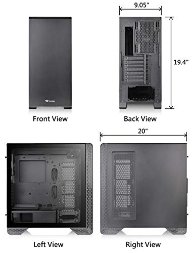 Thermaltake S300 Tempered Glass Edition ATX Mid-Tower Computer Case with 120mm Rear Fan Pre-Installed CA-1P5-00M1WN-00