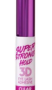 i-Envy by KISS Super Strong Hold 3D Strip Lash Glue, Waterproof Brush-On False Eyelash Adhesive, Latex-Free, Long-Lasting & Easy Application, Ideal for Sensitive Eyes (Clear)