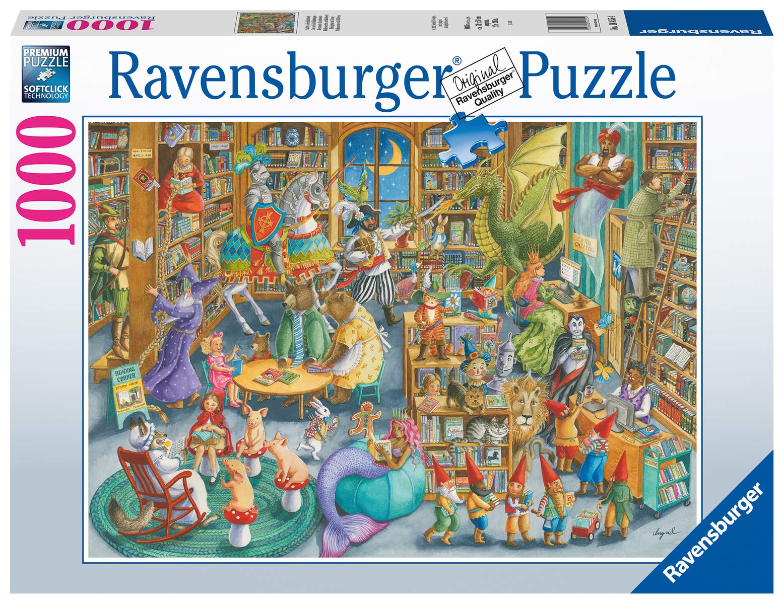 Ravensburger Midnight At The Library Puzzle - 1000 Unique Pieces | Premium Quality | Anti-Glare Surface | Perfect for Family Fun | Ideal Gift for Puzzle Enthusiasts