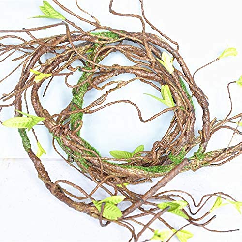 GWOKWAI 3Pcs Artificial Rattan, Real Touch Fake Faux Dead Branches, Simulation Dry Tree Vines for DIY Wreath Home Wall Garden Office Garden Decoration