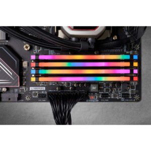 Corsair Vengeance RGB PRO 128GB (4 x 32GB) DDR4 3000 (PC4-24000) C16 Desktop Memory – Black (CMW128GX4M4D3000C16)