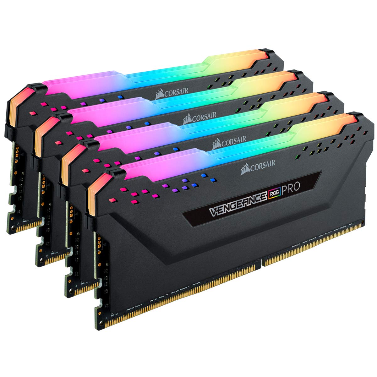 Corsair Vengeance RGB PRO 128GB (4 x 32GB) DDR4 3000 (PC4-24000) C16 Desktop Memory – Black (CMW128GX4M4D3000C16)