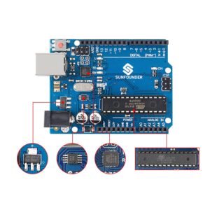 SunFounder Controller Board Compatible with Arduino UNO R3 ATMEGA328P ATMEGA16U2