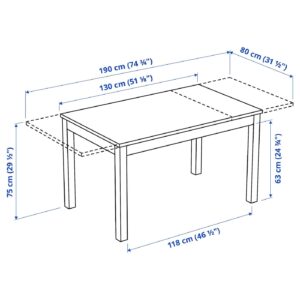 Ikea Laneberg Extendable Table White 604.161.38