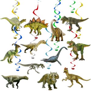 dinosaur hanging swirl 48 ct dinosaur ceiling decor dinosaur birthday decorations for boys dinosaur party supplies